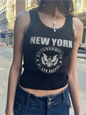 Brandy Melville | Tops | Brandy Melville J Galt Ronnie New York Lace ...